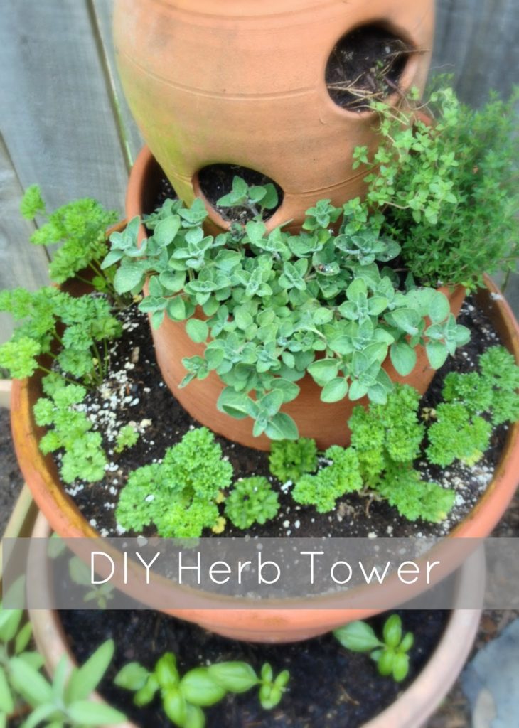 An Herb Tower Update - Cottage and Vine