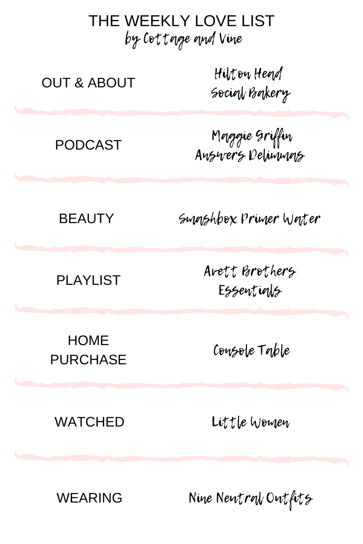 The Weekly Love List - No.2 - Cottage and Vine